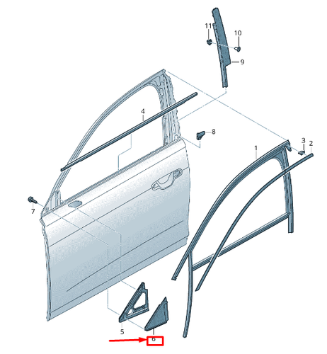 New AUDI A6 4A C8 Right Door Corner Trim 4K0837638B | eBay