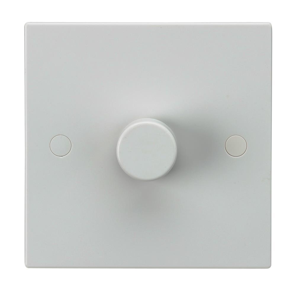 KnightsBridge 1G 2 Way 230V 60-1000W White Electric Lighting Dimmer ...