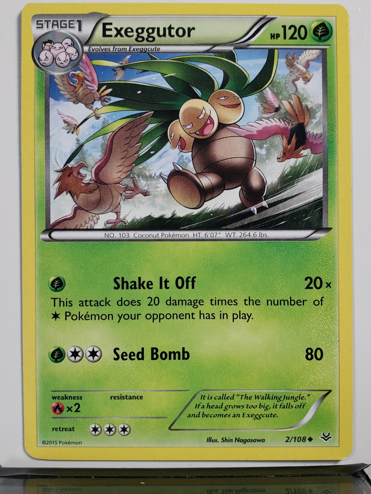 Exeggutor 2/108 - VLP - XY Roaring Skies Pokemon Card $2 Combined ...