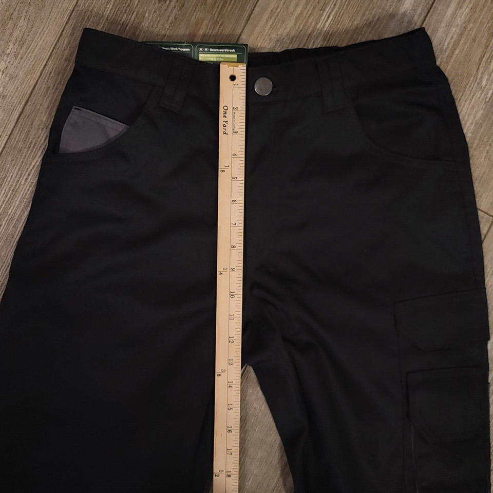 Parkside Mens Work Pants Trousers Size 34x32 Gray & Black Cargo Utility ...