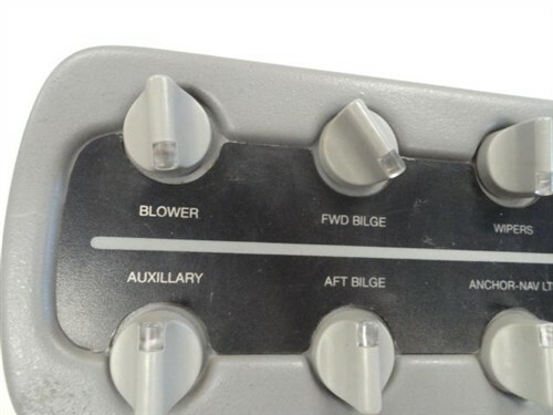 ROTARY TURN STYLE SWITCH PANEL GRAY / BLACK 15 1/4" X 5 1/2" MARINE ...