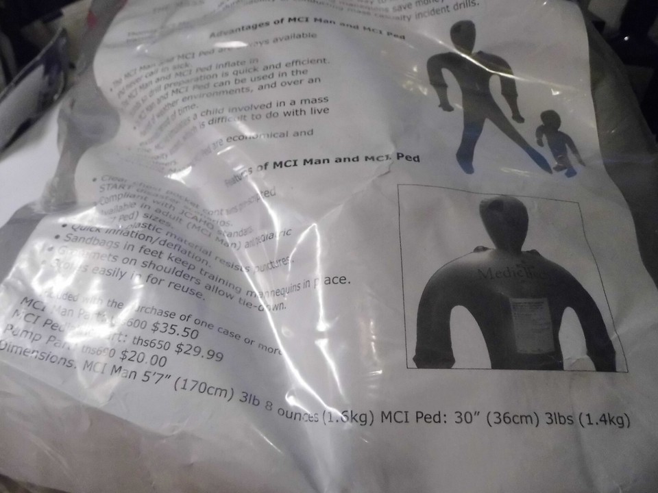 Training Inflatable Mannequin Manikin MEDICTECH MCI Man Thomas EMS NEW ...