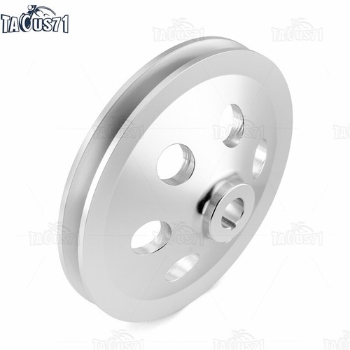 Billet 1 Groove Power Steering Pump Pulley Key Way For SBC BBC Chevy ...
