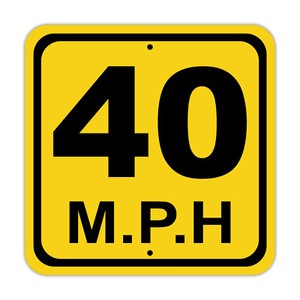 Maximum Speed Limit 40 MPH Street Novelty Notice Aluminum Metal Sign ...