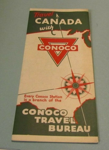 1931 Conoco Gas & Oil Company Canada Road Map Vintage Travel Souvenir ...