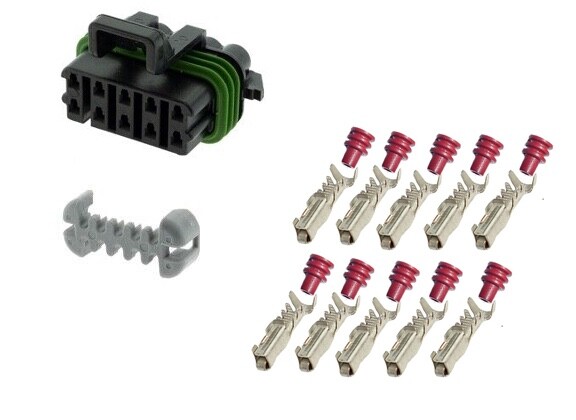 Aptiv 10 Conductor Metri-Pack 150 Female Connector Kit 12065425 18-16 ...