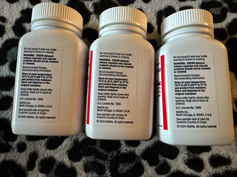 Creon 36000 Units Pancreatic Enzyme 3 Bottles Of 100 Expired 02/2027 | eBay