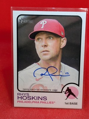 2022 Topps Heritage High Number Real One Auto Rhys Hoskins #ROA-RH Auto ...