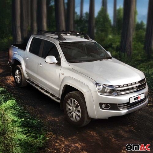 For 2019-2023 Ford Ranger Double Cab Top Roof Rack Side Rails Alu Black ...