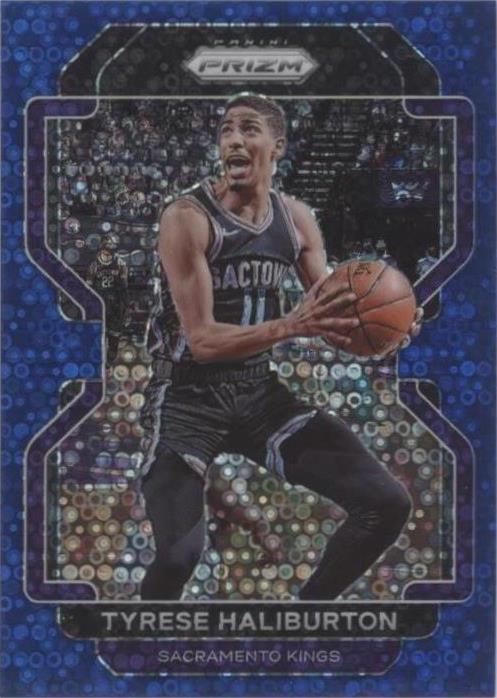 2021-22 Panini Prizm - Tyrese Haliburton #196 Blue Fast Break Prizm ...
