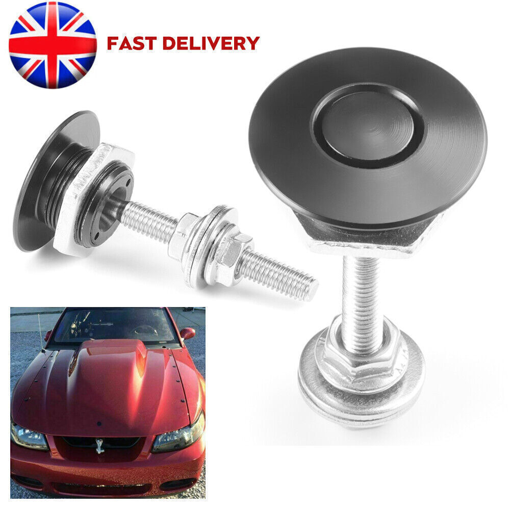 Push Button Quick Release Hood Bonnet Pins Lock Clip Car Bumper Latch ...