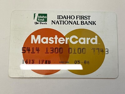 Idaho First National Bank MasterCard Credit Card ️Expired in 1986 ...