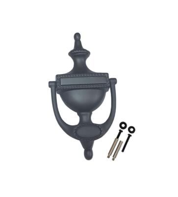 Solid Brass Door Knocker, Victorian Rope Type, 7-3/8", Matte Black, 1 ...