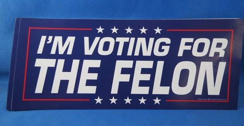 WHOLESALE LOT OF 20 I'M VOTING FOR THE FELON TRUMP 2024 STICKER ULTRA ...