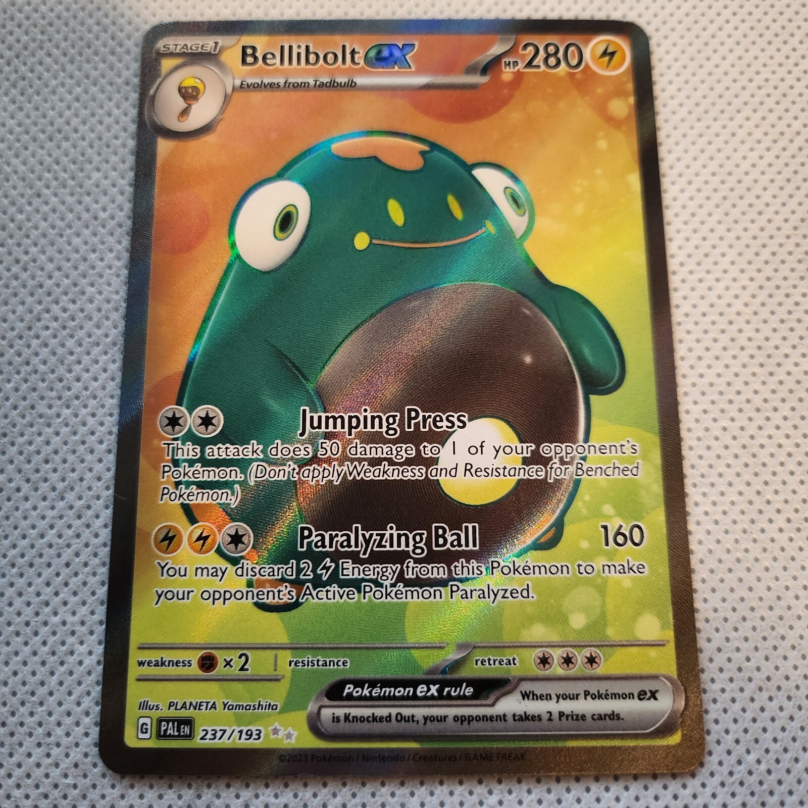 Bellibolt ex 237/193 Full Art Ultra Rare Paldea Evolved Pokemon TCG NM ...