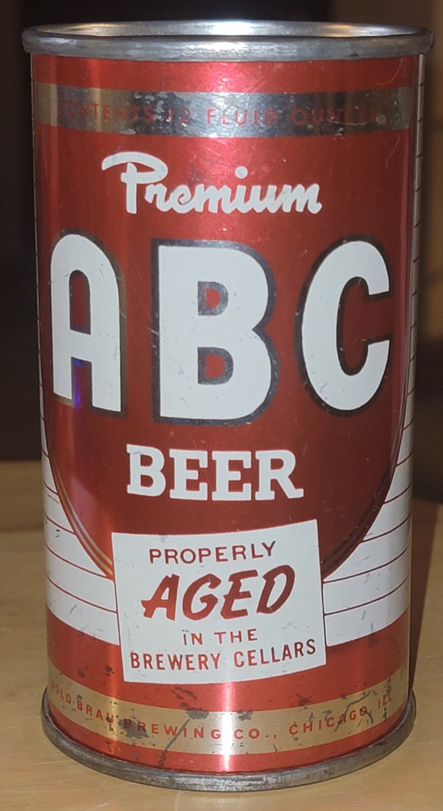 ABC Flat Top Beer Can Gold Brau Chicago | eBay