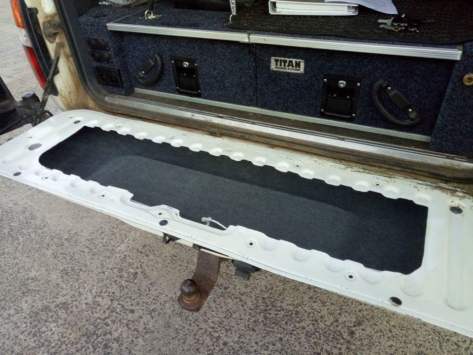 FJ80 Tailgate Storage FZJ80 FJ80 LX450 Rear Draw Black Powder Coated ...