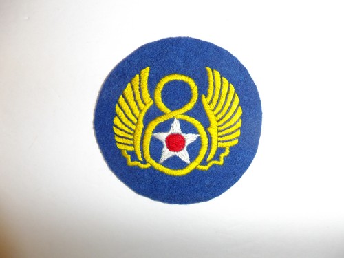 0398 WW2 US Army Air Force 8th Air Force Patch hand embroidered English ...