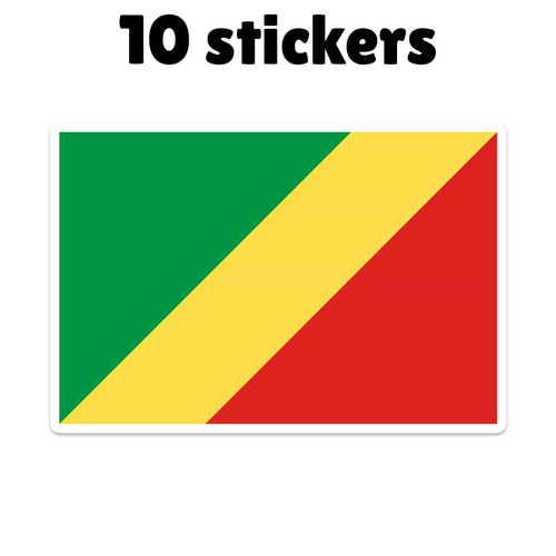 Republic of Congo Flag Sticker Decal Vinyl Fade & Waterproof | eBay
