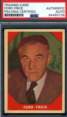 Ford Frick PSA DNA Signed 1960 Fleer Autograph | eBay