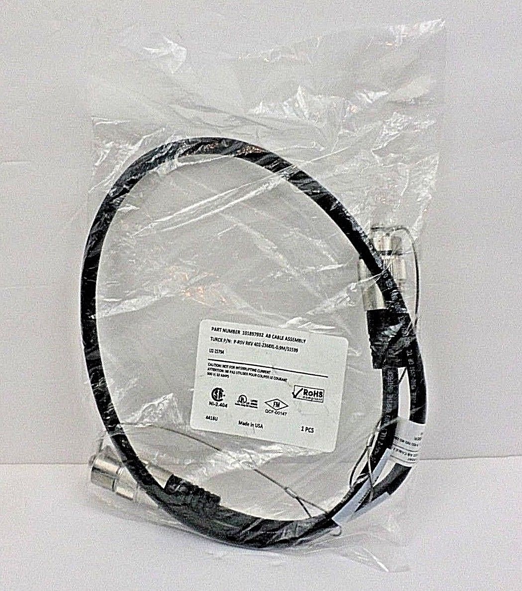 Turck 101897932 P-RSV RKV 402-2368XL-0.9M/S1599 U2-25794 Cable Assembly ...