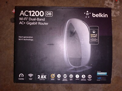 Belkin AC1200 DB Wi-Fi dual band router AC gigabit 300 mbps + 867 speed ...