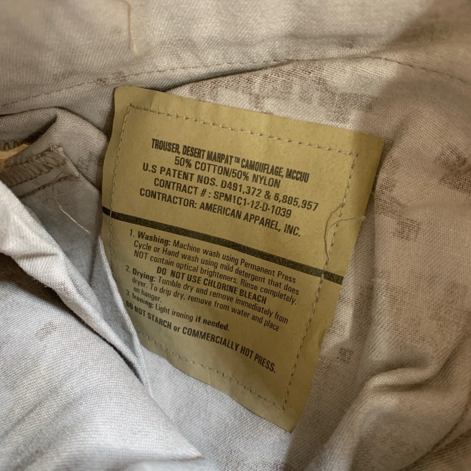 USMC Marine Corps Pants Mens M Medium Regular Desert Camo Marpat Combat ...