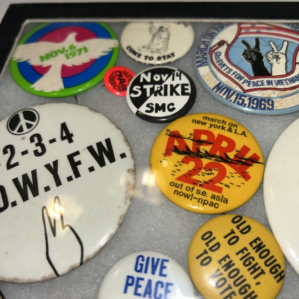 31 Vietnam Anti War Protest Pins Give Peace A Chance Repeal The Draft ...