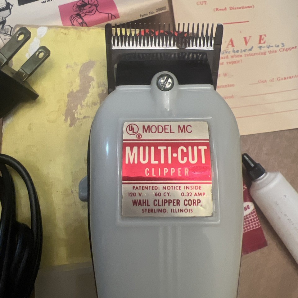 Vintage 1963 Wahl Multi-cut Hair Clippers Model MC #9200 Works With ...