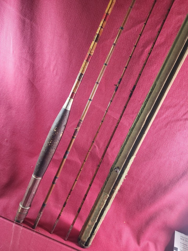 Antique Split Cane Bamboo Fly Fishing Rod c1895-1910 W/custom Fitted ...