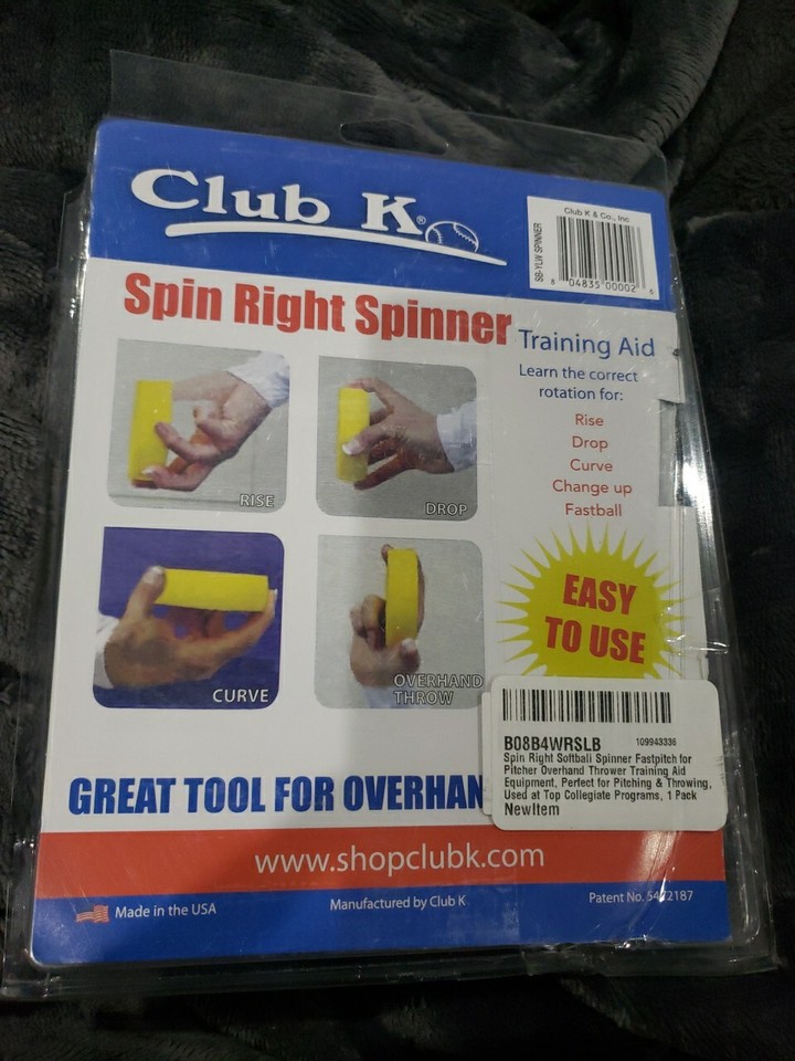 Club K Softball Spin Right Spinner Training Aid For Pitching *Opened Box* | eBay