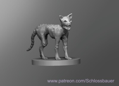 Mummified Cat Cryptid Monster Manual 28mm Scale DND D&D Tabletop ...