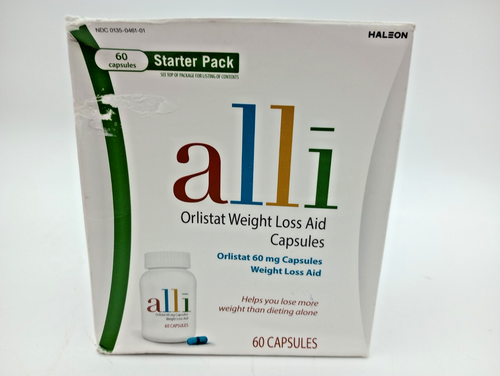 Alli Weight Loss Aid Diet Pills 60mg Capsules Starter Pack 60 Capsules ...