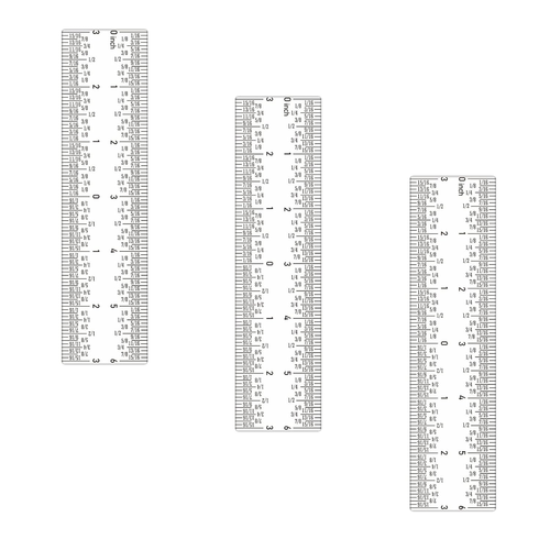 3 Pieces Clear Acrylic Straight Ruler Zero-Centering Transparent Inches ...