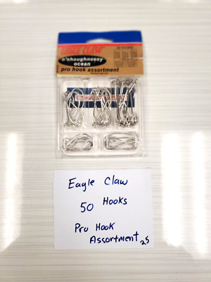 Eagle Claw Hooks - Pro Hook Assortment - 50 Qty, Mix Hooks - Fishing ...