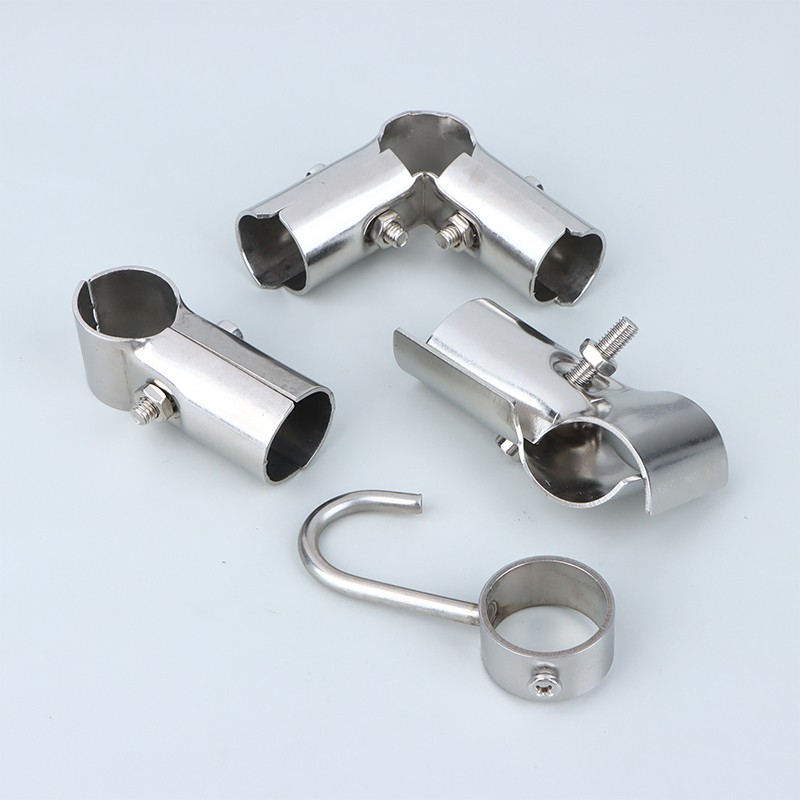 25MM Stainless Steel Pipe Connector Fixed Parts Landing Airing Rack Rod ...