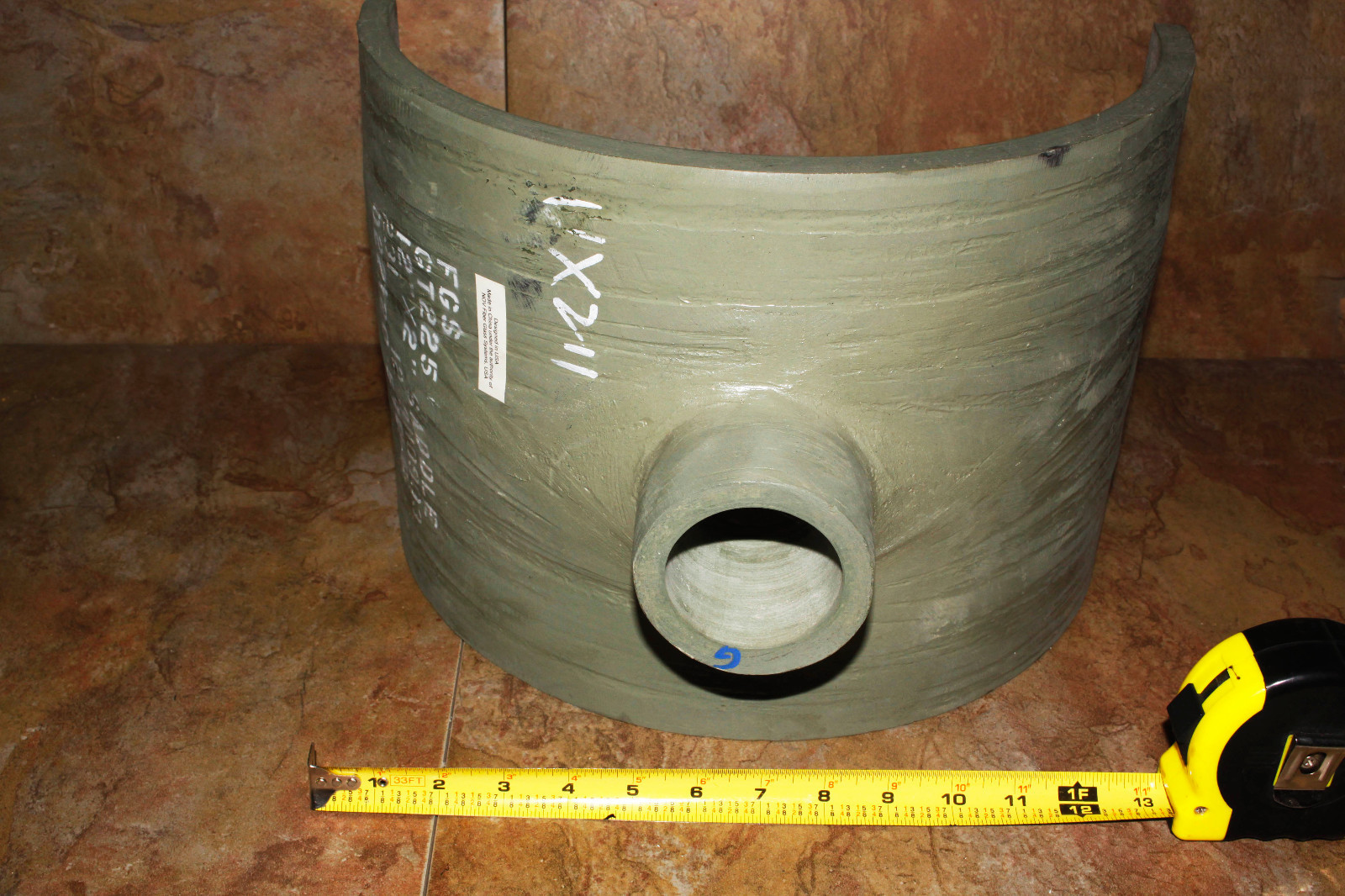 Nov Fiber Glass Systems 12" X 2" Pipe Saddle GT225 Green | eBay