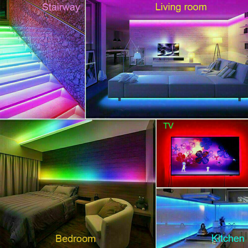 RGB Color Changing Led Strip Lights Smart App Controlled With Remote UK ...