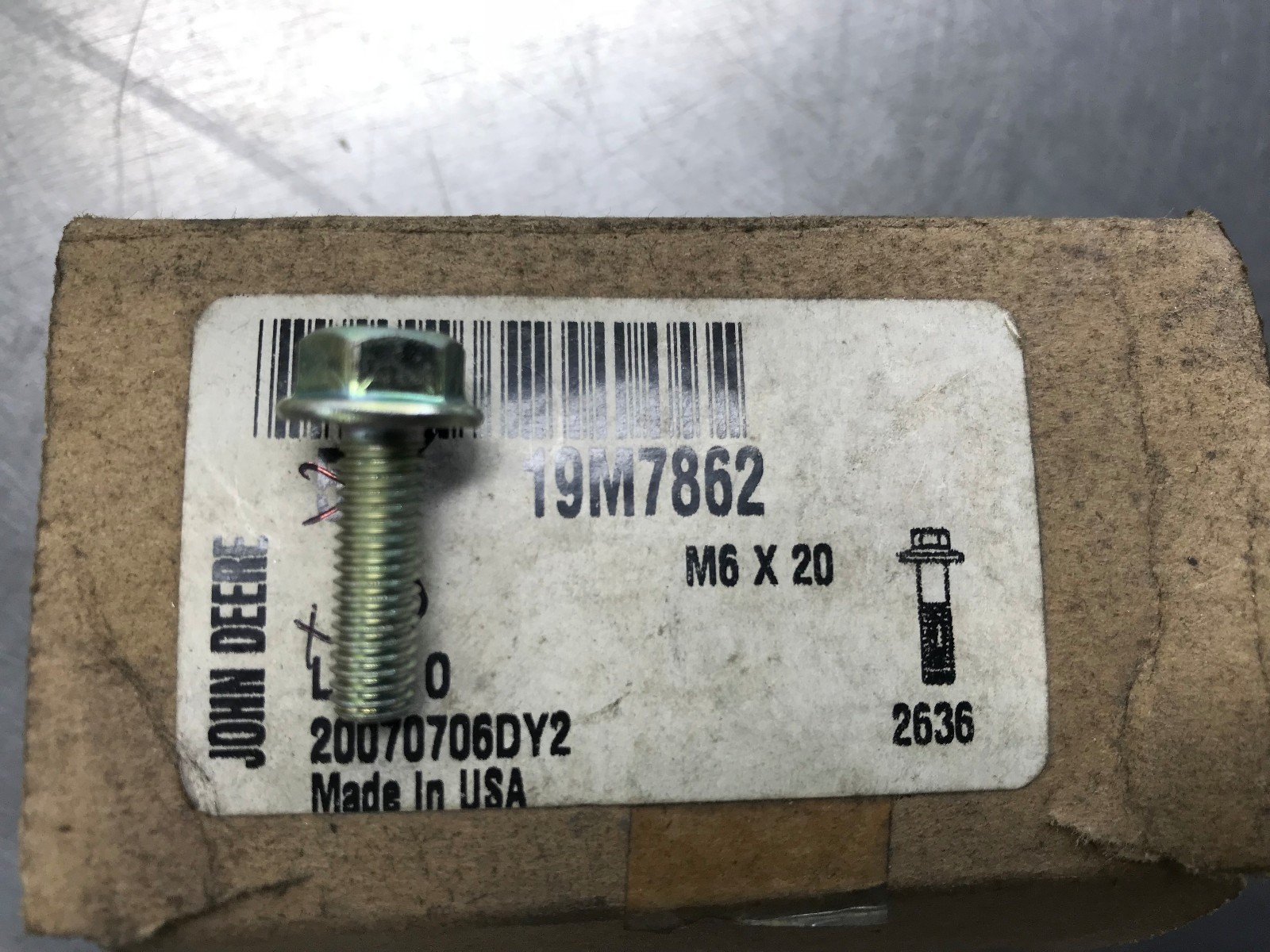 19M7862 GENUINE John Deere BOLT QTY of 2 BOLTS - Replaces AT256369 | eBay