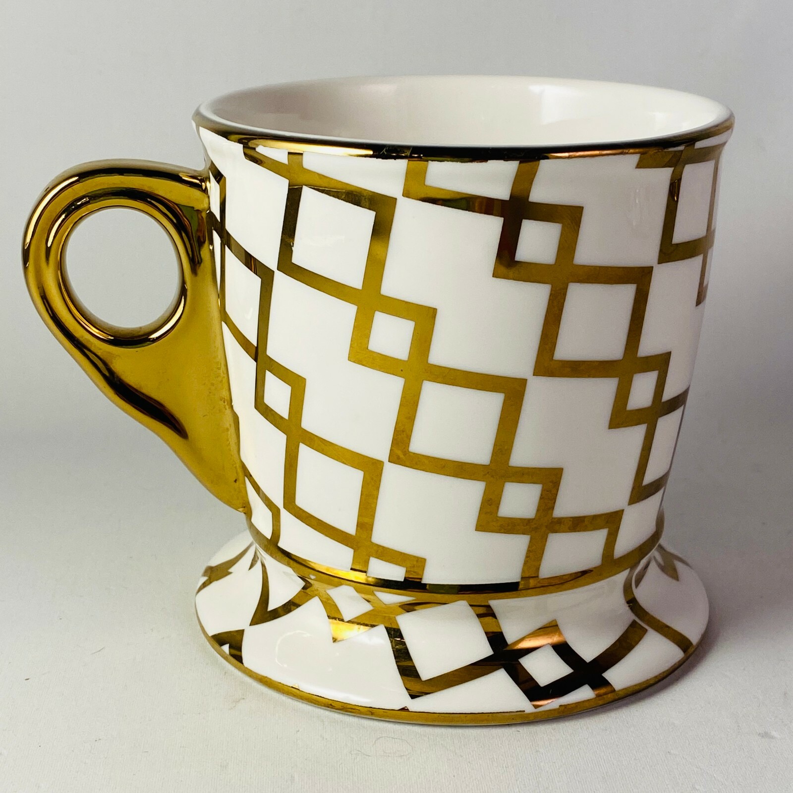 Mary Kay Mug Gold Geometric Design on White Porcelain RARE | eBay
