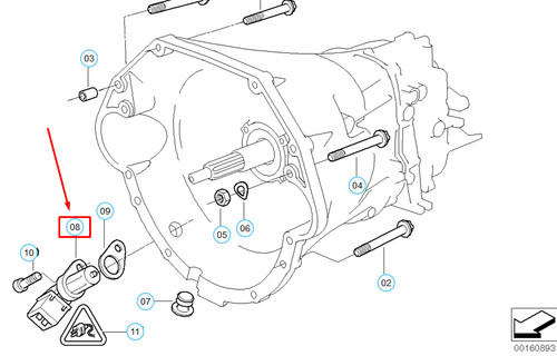 NEW BMW 5 E39 CRANKSHAFT POSITION SENSOR 13627839138 7839138 ORIGINAL ...
