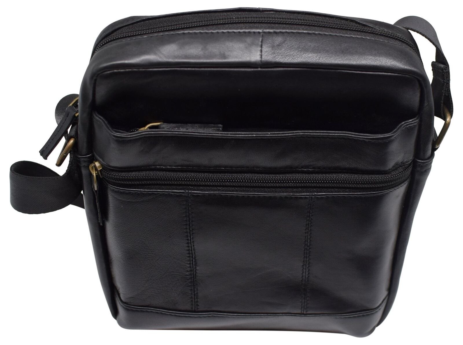 Genuine Leather Man Purse Shoulder Bag Small Mens Crossbody Messenger ...