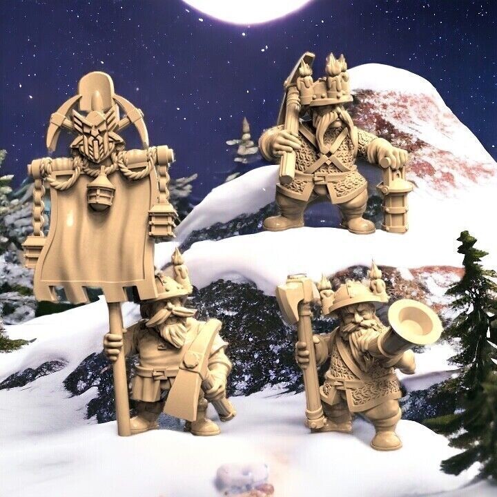 Dwarf Miner Command - Ideal for MESBG LoTR etc 28mm Wargames Collectors | eBay