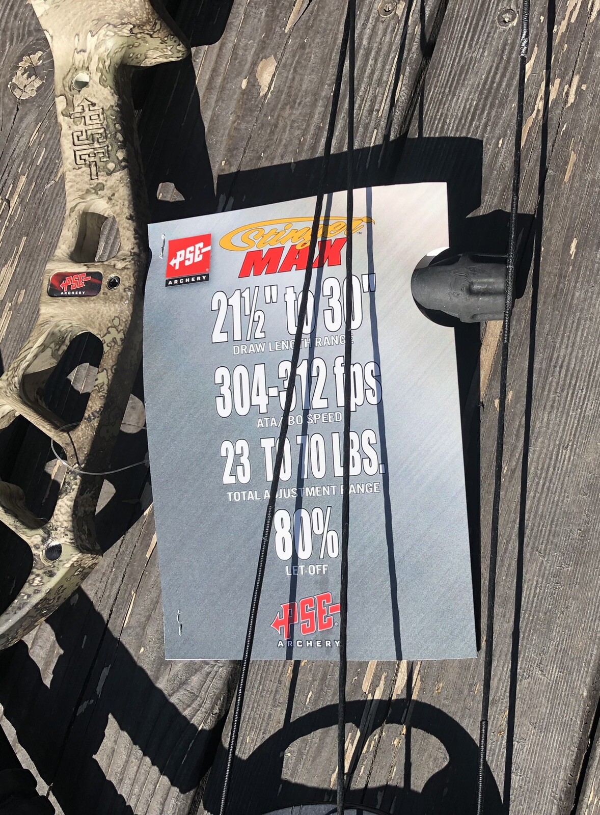 PSE Stinger MAX 30" LH Compound Bow 23-55Lbs Base Model - Camo - READ ...