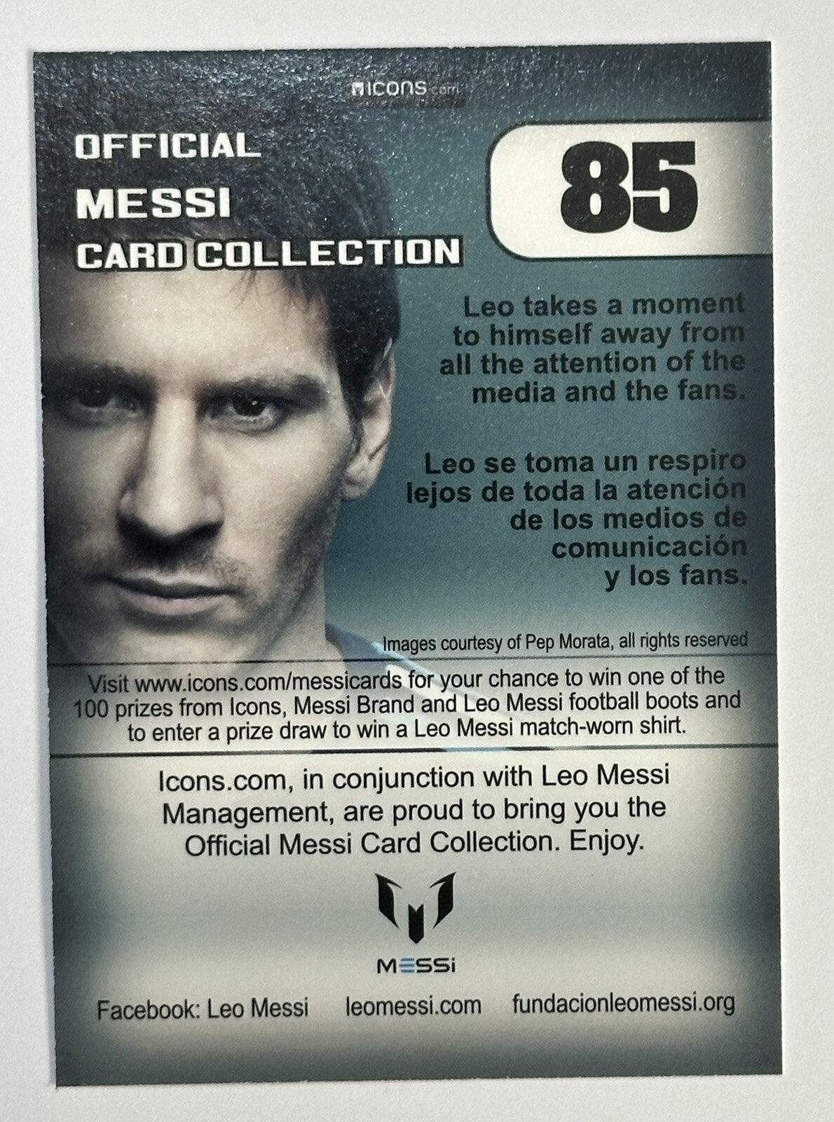 Messi Card Collection Official Icons 2013 Soccer Card Lionel Messi ...
