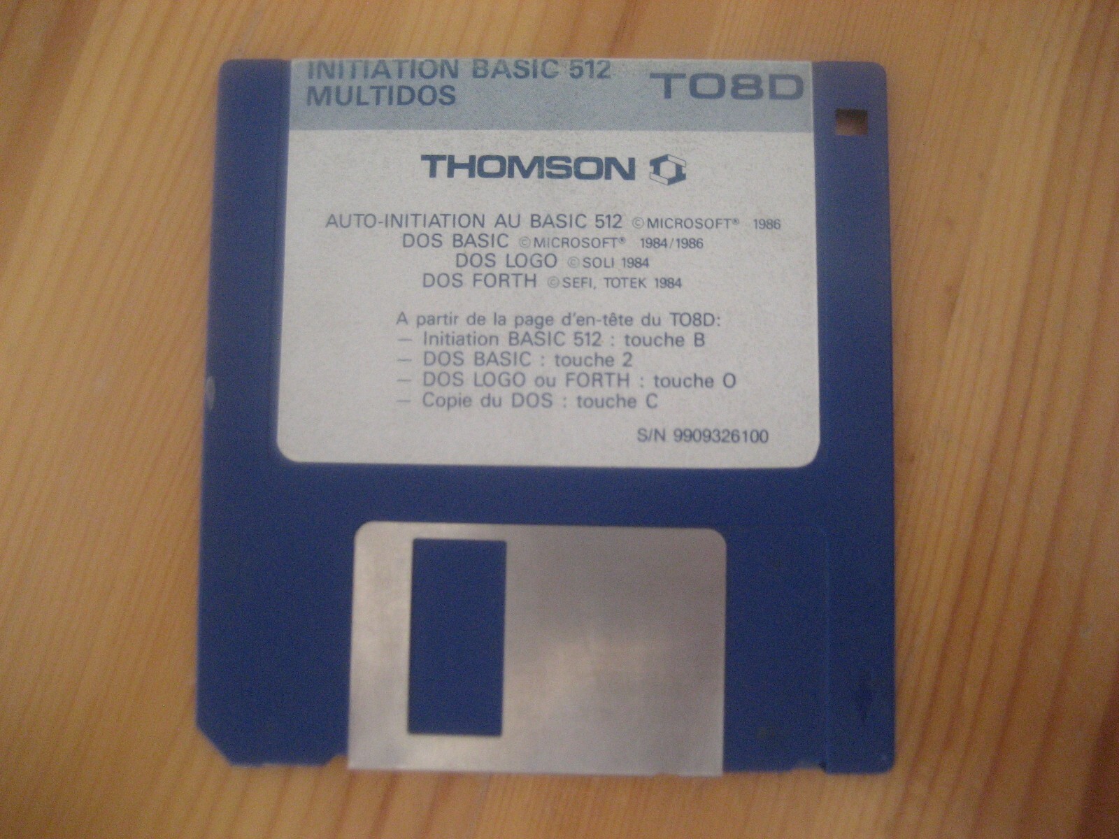 disquette thomson to8 initiation basic 512 multidos | eBay