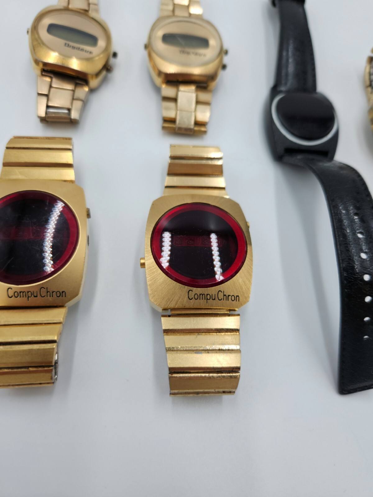 Lot of 6 Vintage Digital (including LED ones) Men's Watches - FOR PARTS ...