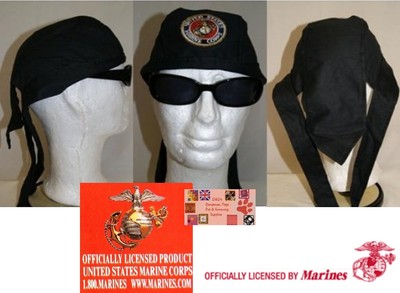 USA MADE US MARINE CORPS USMC SEAL FITTED LINED Tied BANDANA DO RAG ...