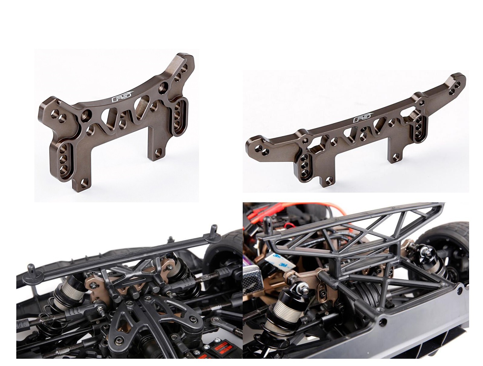 8mm Front Shock Tower+Rear Shock Tower for 1/5 Rovan F5 Truck /MCD XR5 ...