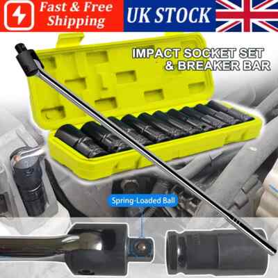 Deep Impact Socket 1/2" Drive 24" Long Breaker Bar Metric Sockets 10 ...